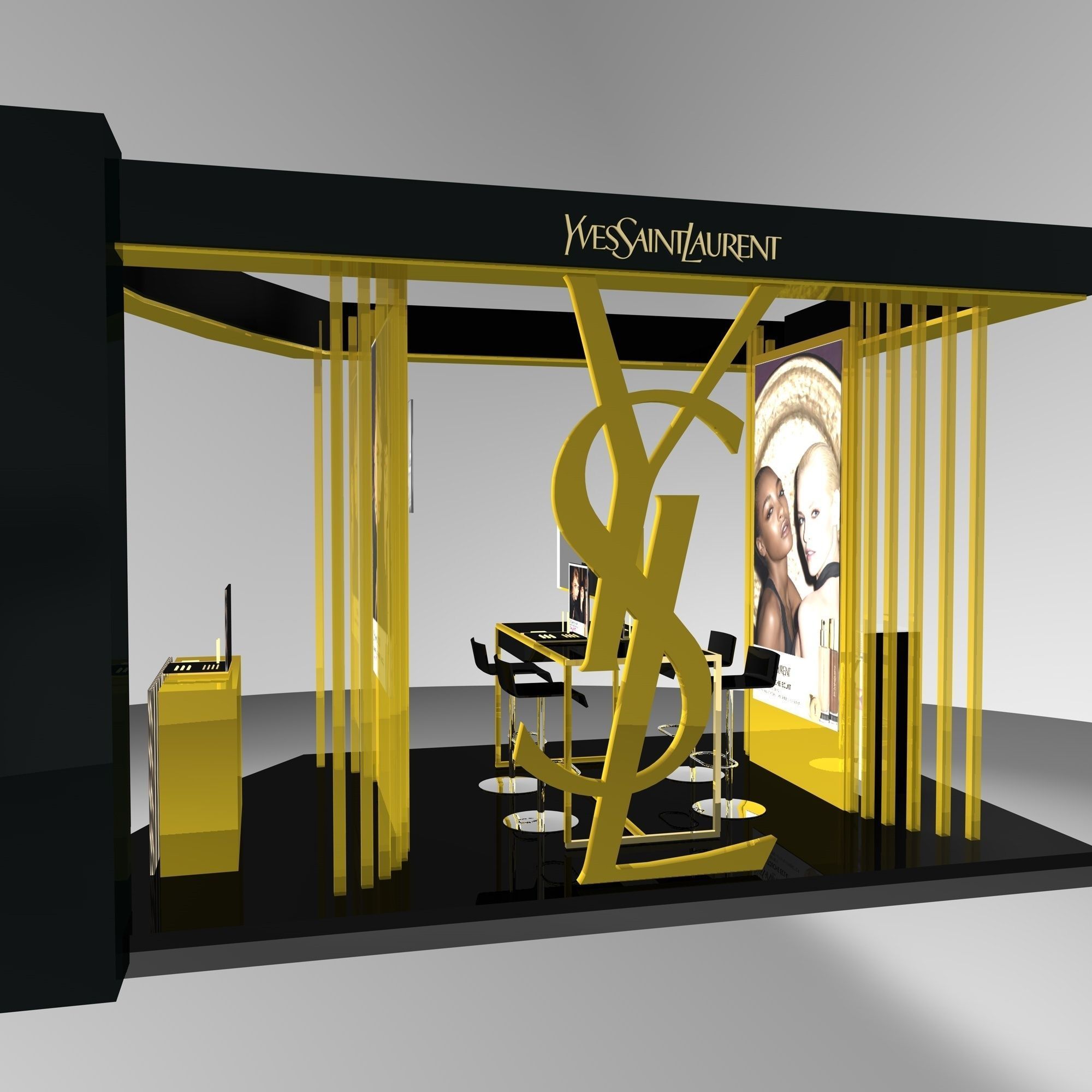YSL Stand 3D Model CGTrader YSL Stand 3D Model CGTrader