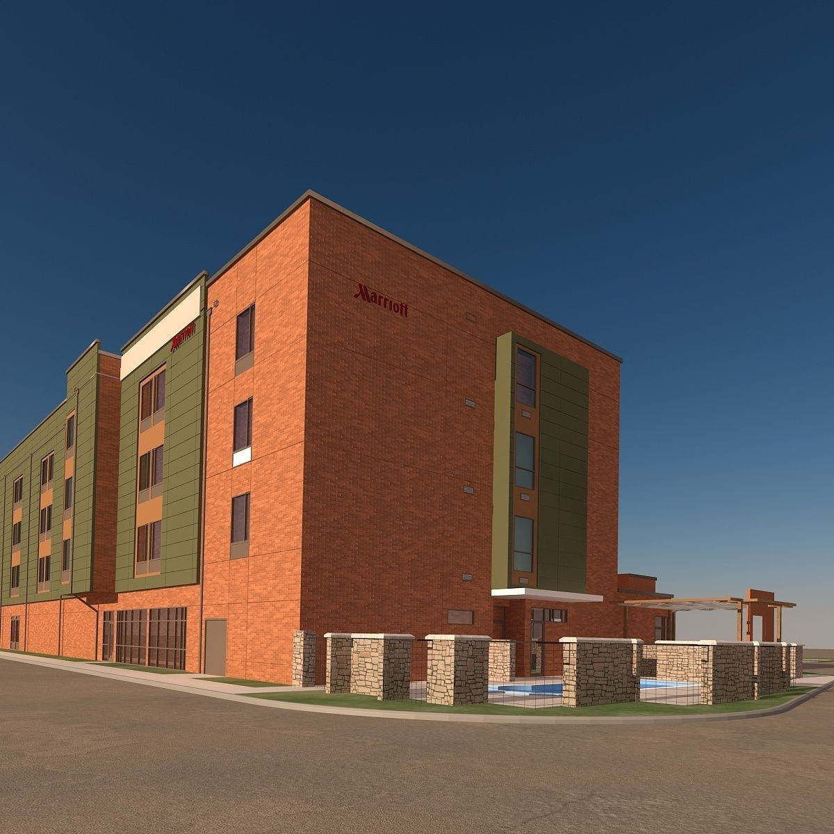 Hotel M1 3D model | CGTrader