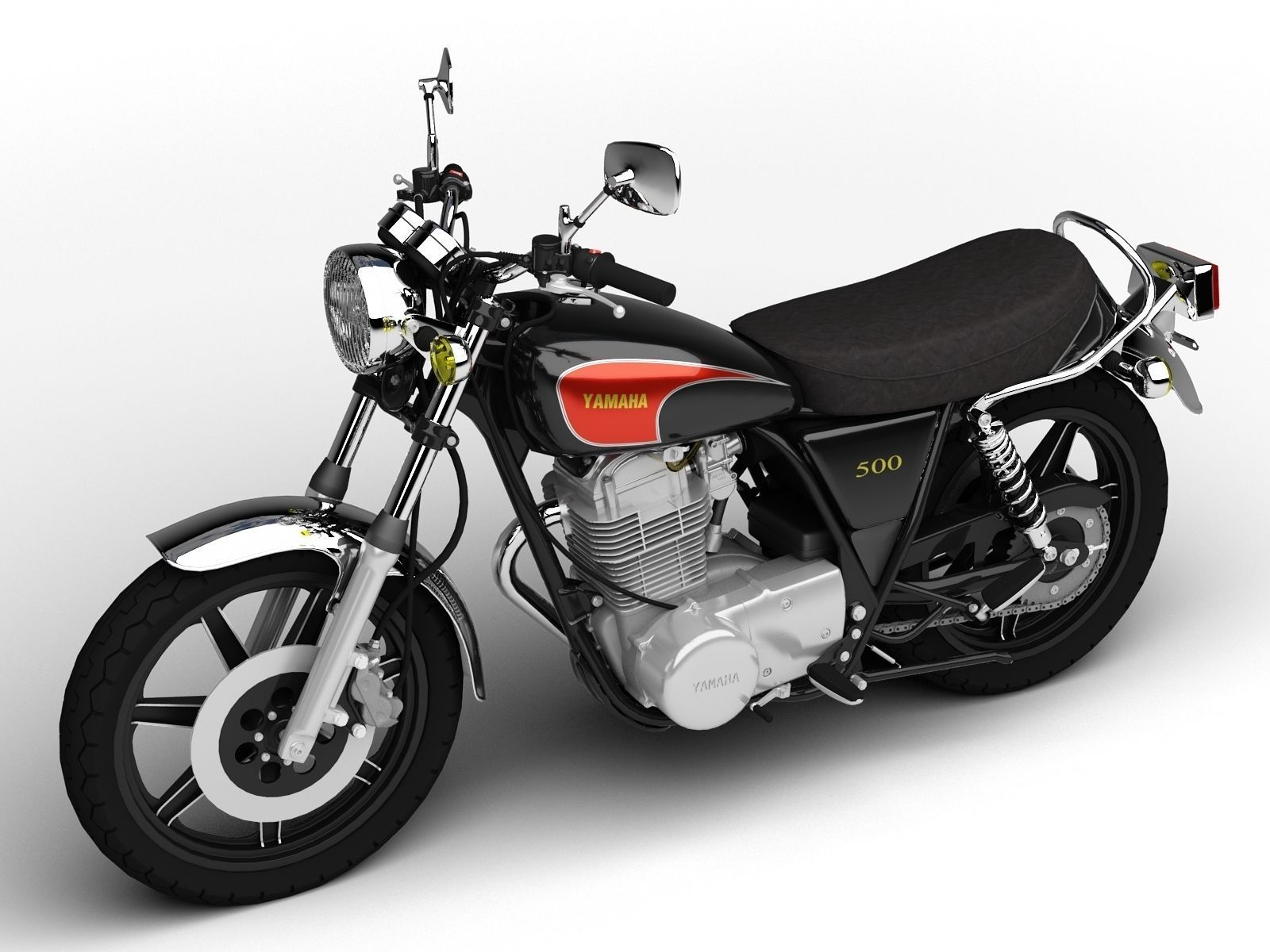 Yamaha SR500 1978 3D model | CGTrader