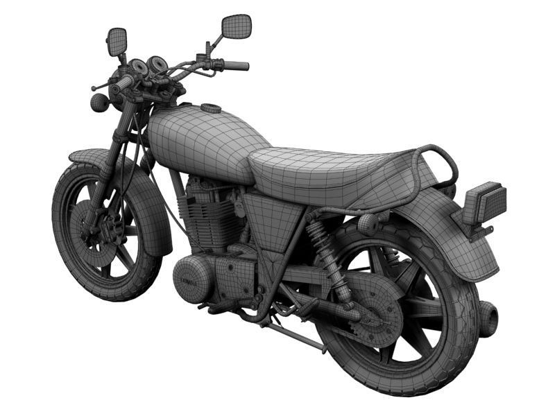 Yamaha SR500 1978 3D model | CGTrader