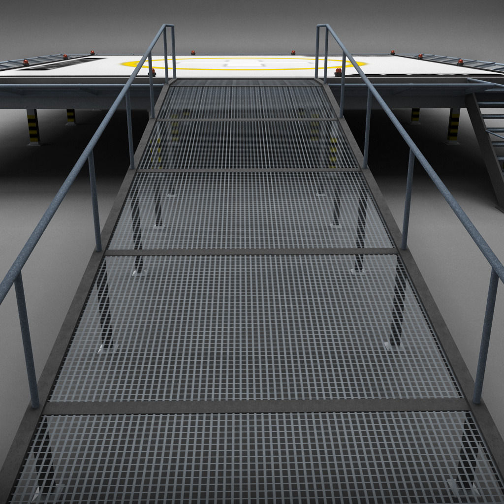 Helipad squared 3D Model MAX OBJ 3DS FBX MTL | CGTrader.com