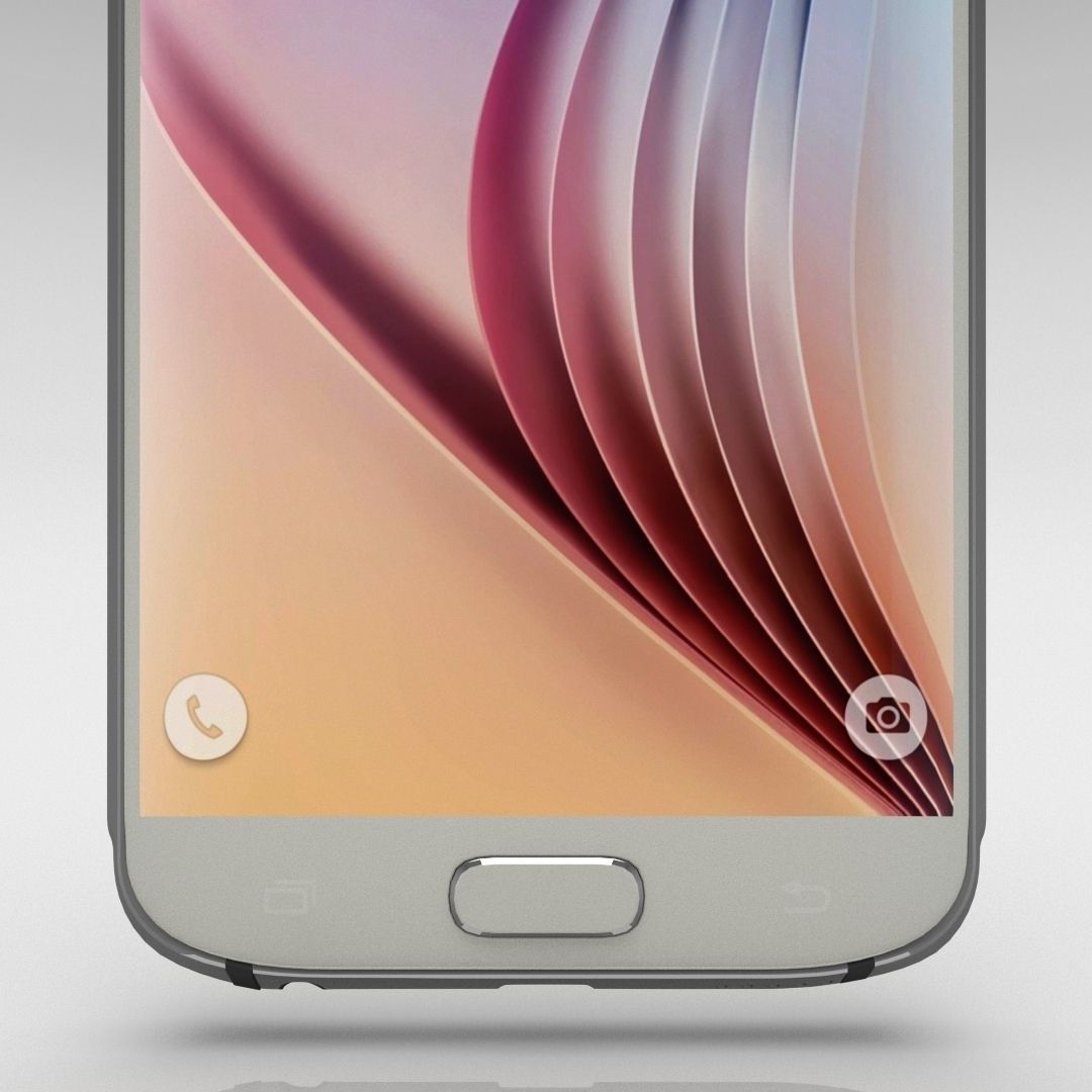 3D model Samsung Galaxy S6 White Pearl VR / AR / low-poly | CGTrader