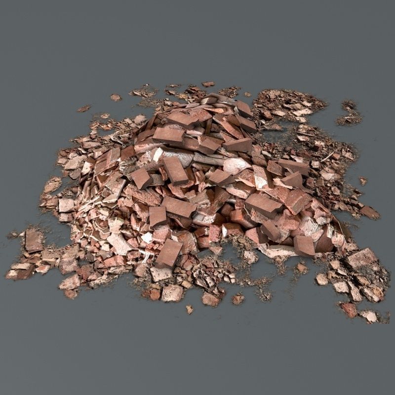 3D model Brick Debris Pile VR / AR / low-poly | CGTrader