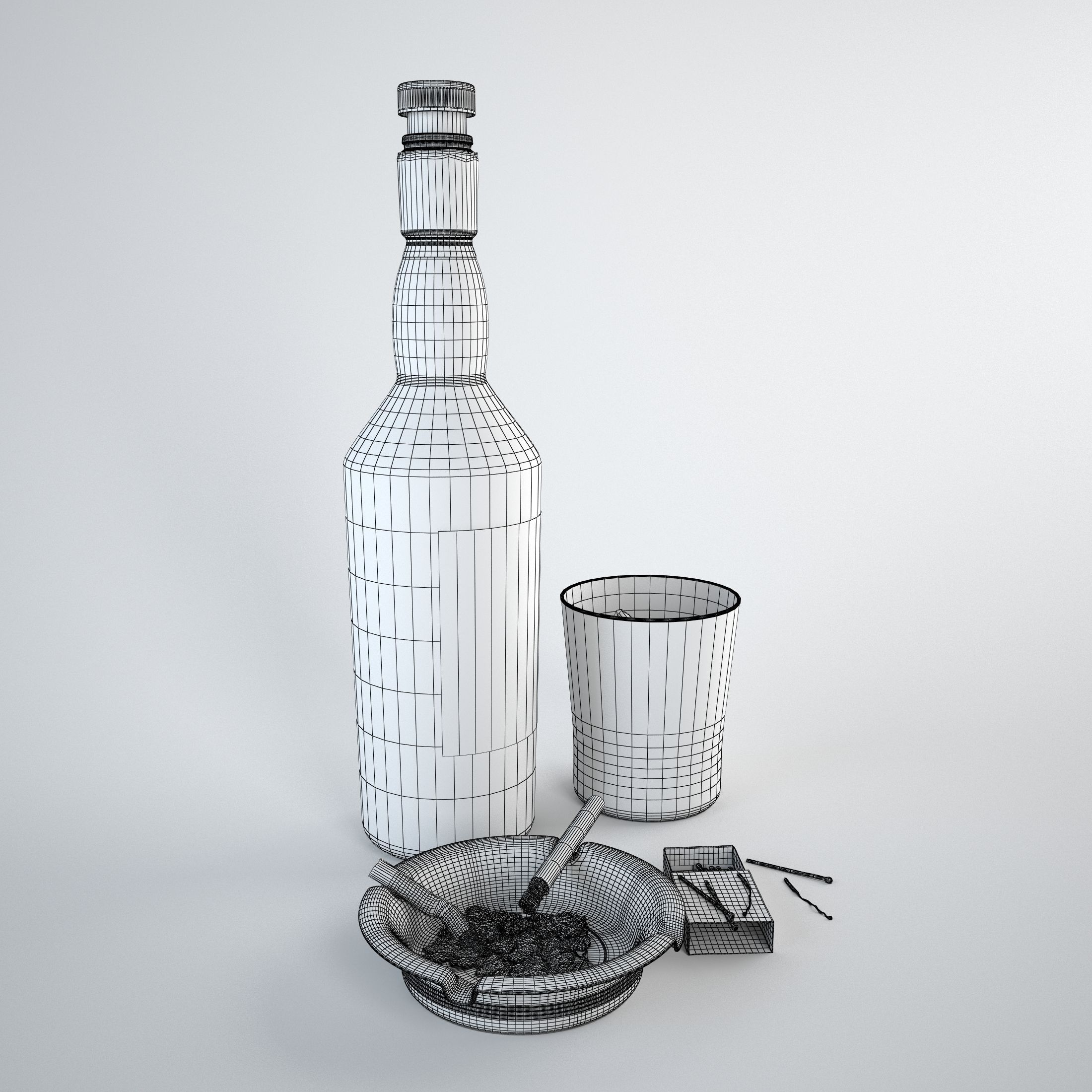 Talisker whiskey cigarette ice decor 3D model | CGTrader
