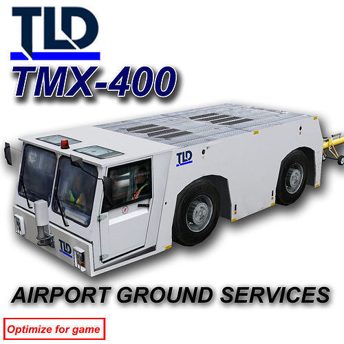 3D model TLD TMX 400 Push-Back Aircraft Tractor VR / AR / low-poly ...