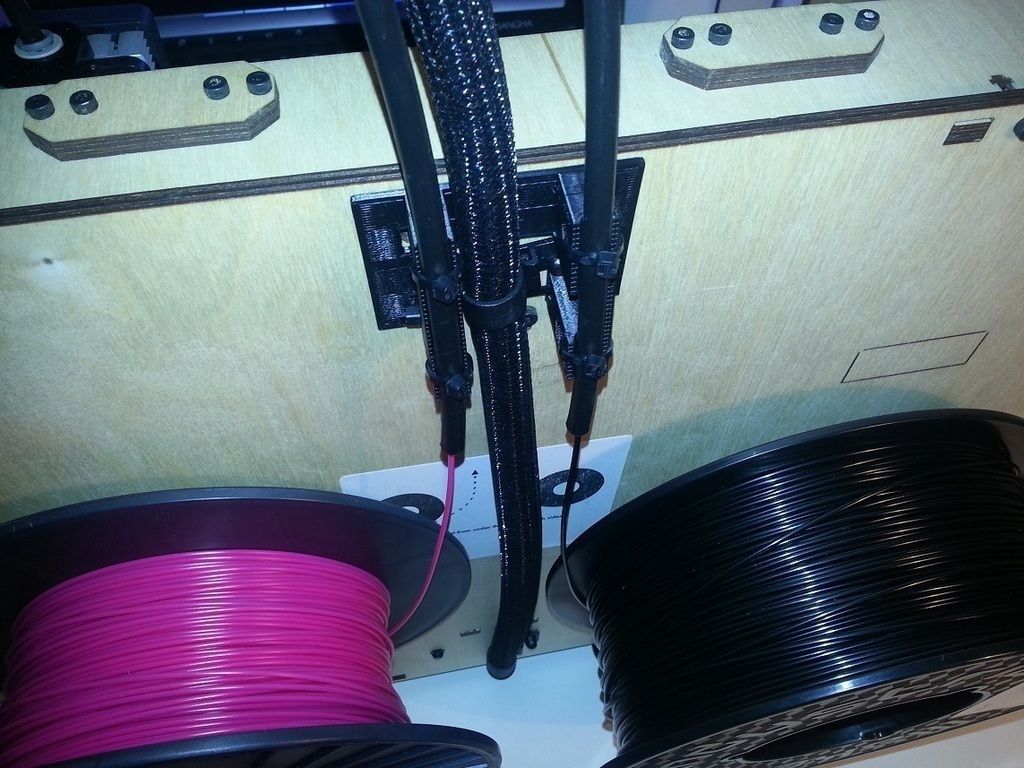 Replicator filament tube support bracket free 3D model 3D printable ...