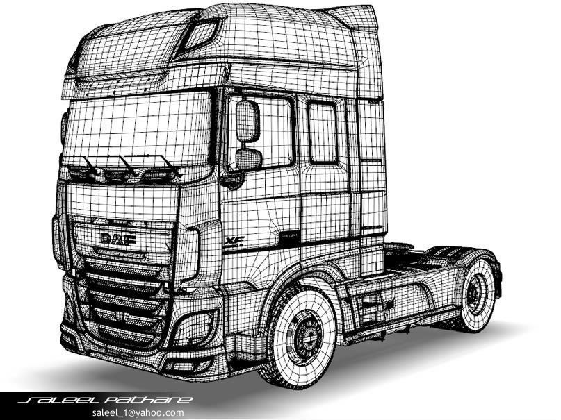 DAF XF Euro 6 3D Model MAX OBJ | CGTrader.com