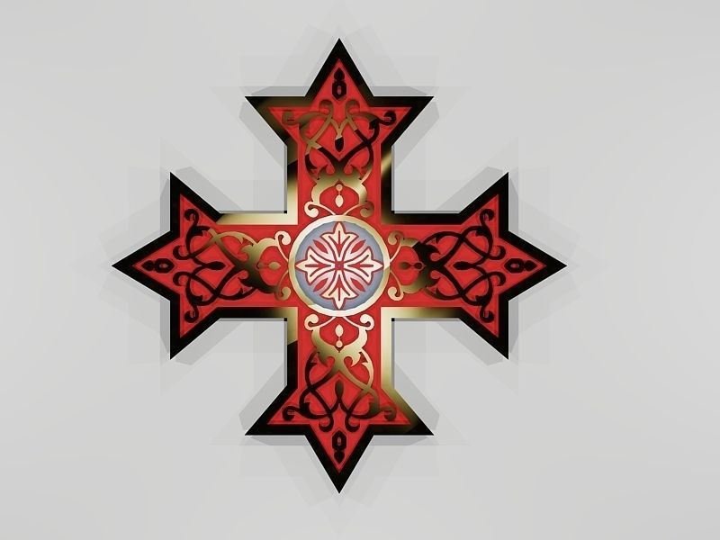 Coptic Cross 3D model 3D printable | CGTrader