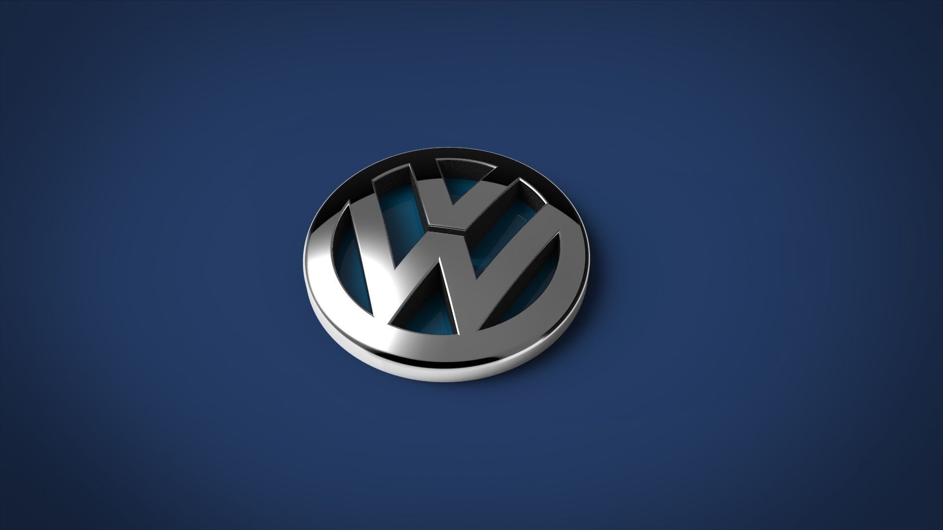 Volkswagen Logo free 3D model | CGTrader