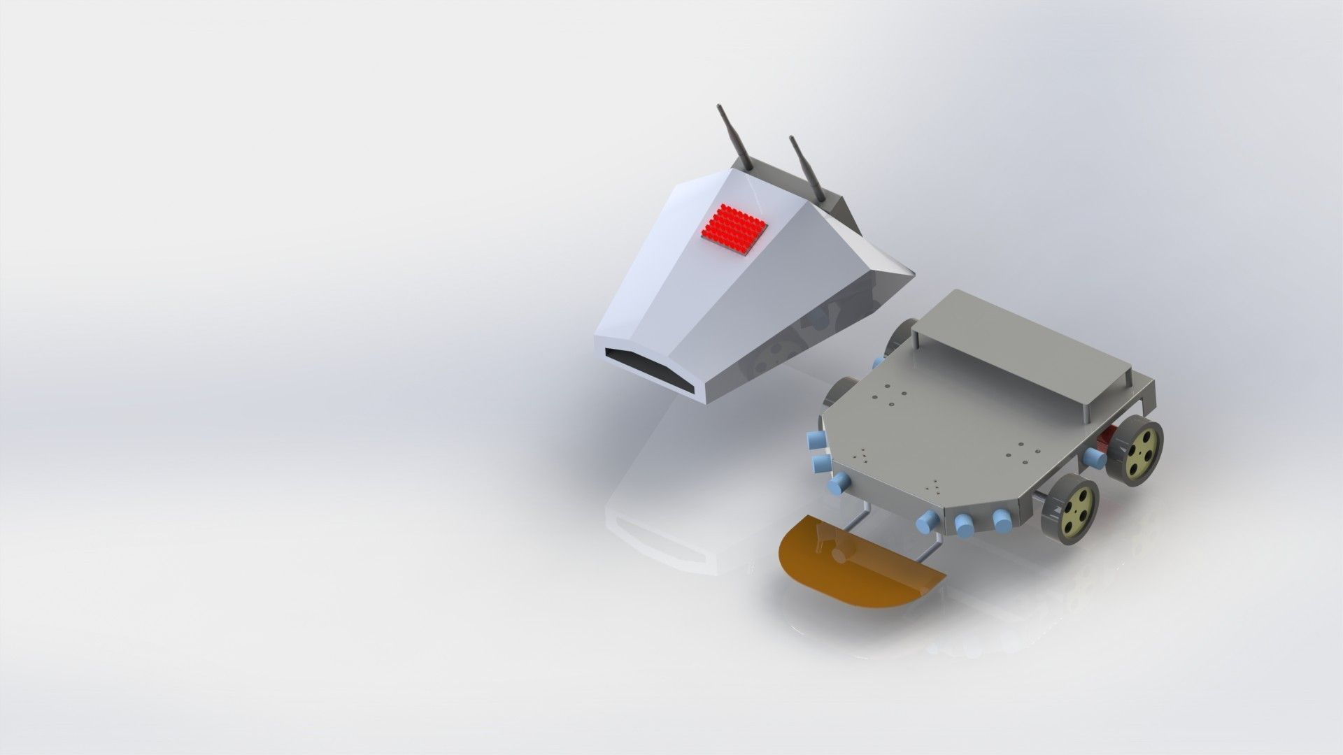 Automatic mine detection robot free 3D model | CGTrader
