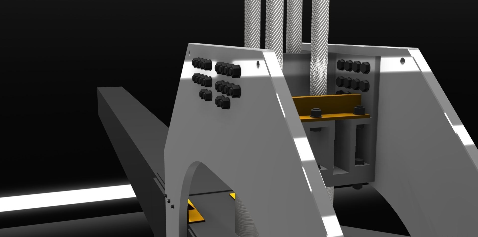 Suspension Bridge Cable-Deck Connection free 3D model | CGTrader