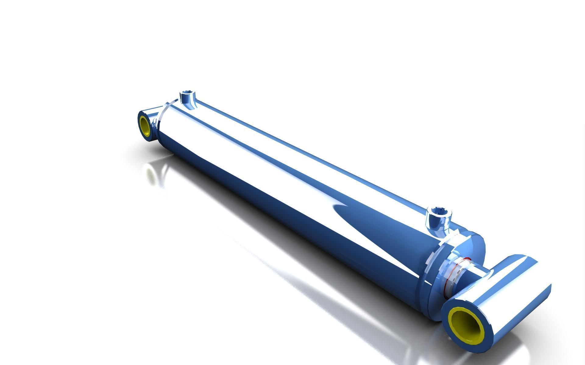 Hydraulic Cylinder D100 S500 3D model | CGTrader