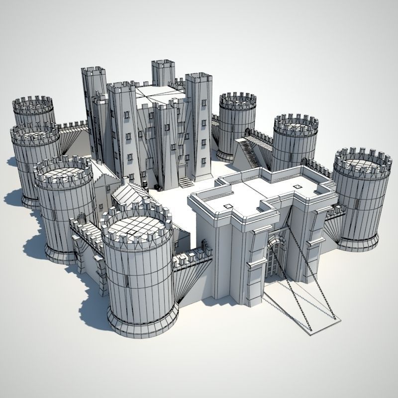 3D model Medieval Castle VR / AR / low-poly | CGTrader