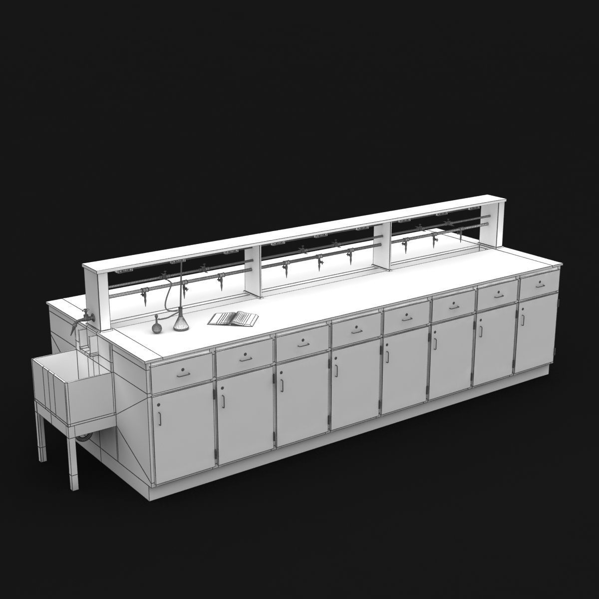 3D model Laboratory Table 01 VR / AR / low-poly | CGTrader