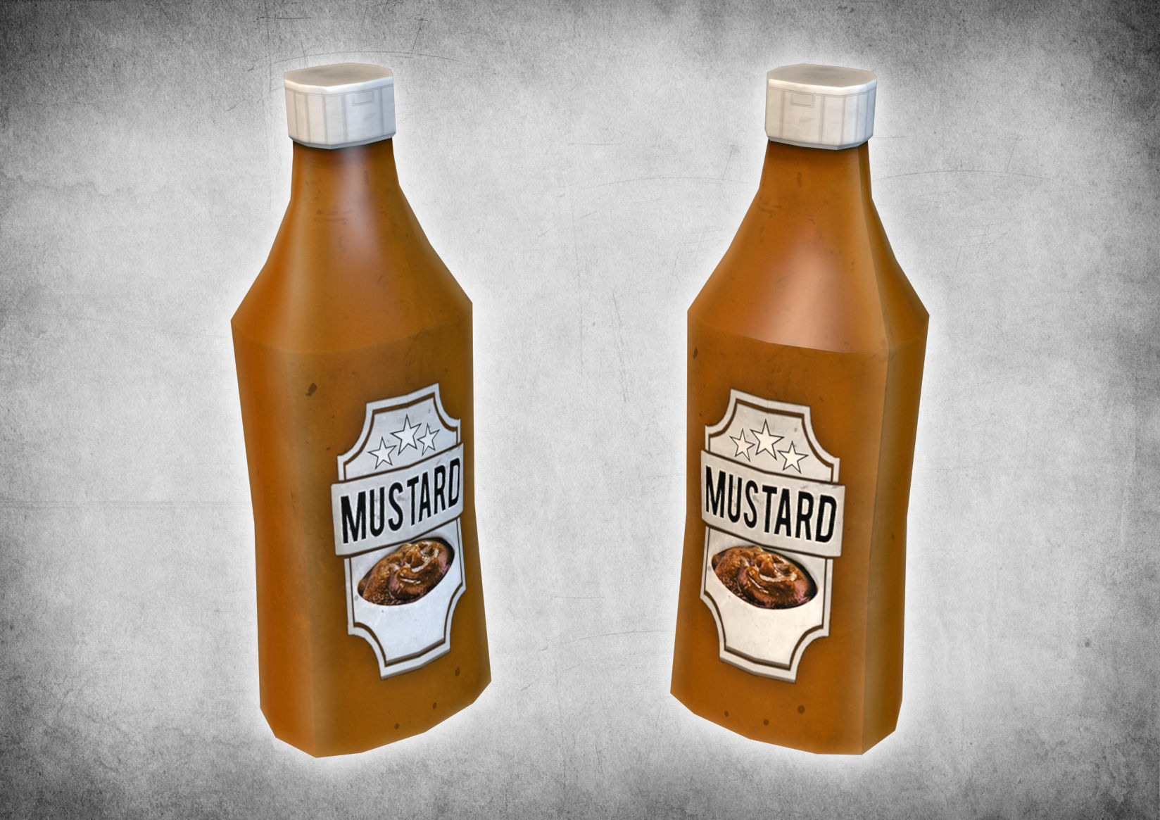 3D model Mustard Bottle VR / AR / low-poly | CGTrader