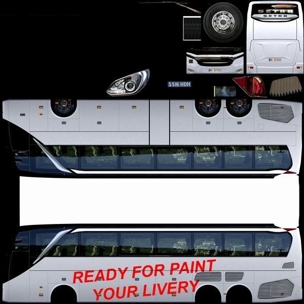3D model Setra S 516 HDH VR / AR / low-poly rigged animated | CGTrader