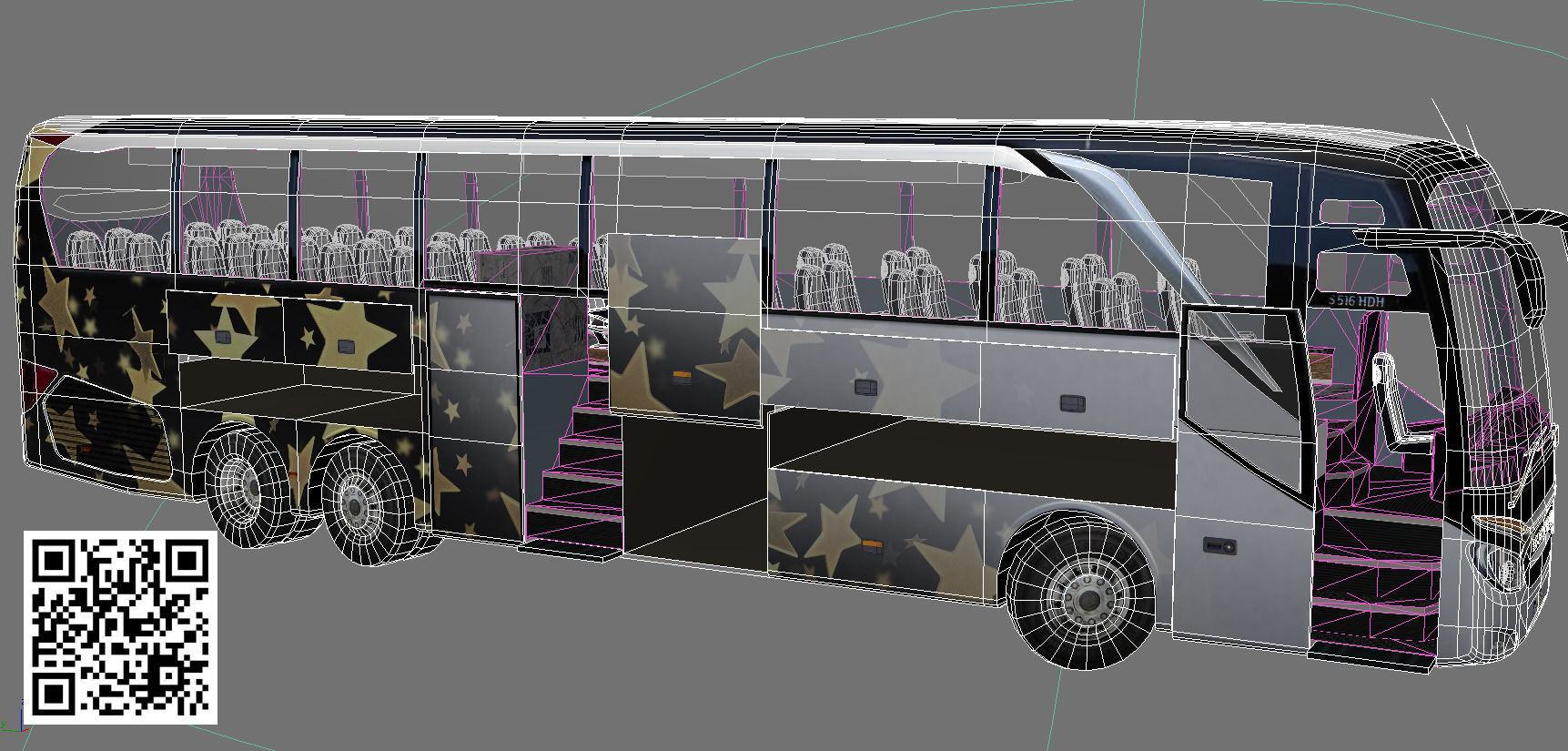3D model Setra S 516 HDH VR / AR / low-poly rigged animated | CGTrader