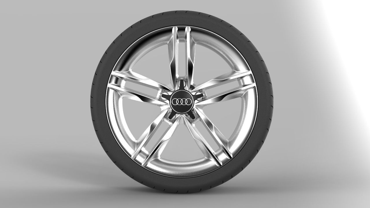 Audi Car Wheel Rim 3D model 3D printable | CGTrader