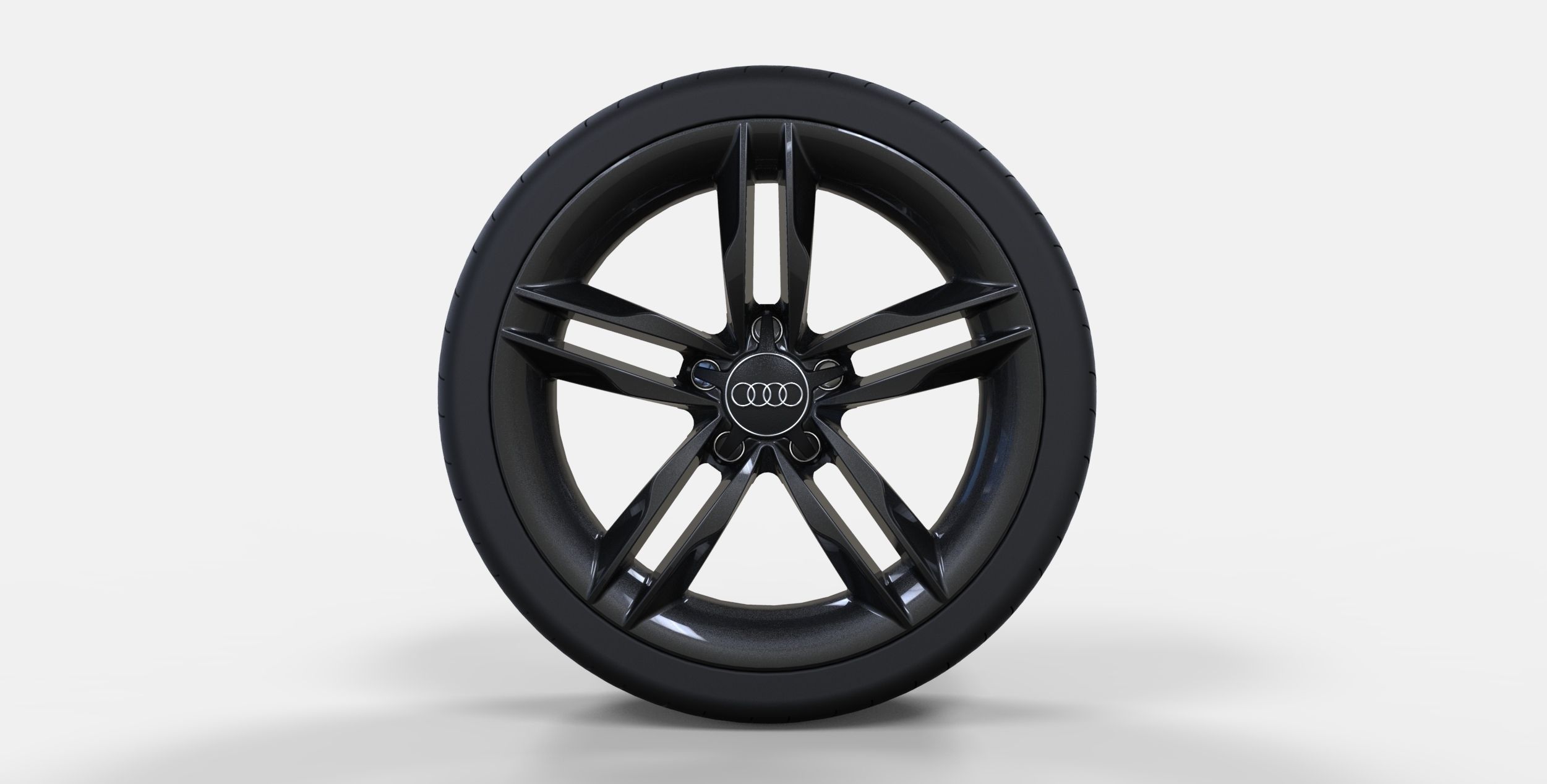 Audi Car Wheel Rim 3D model 3D printable | CGTrader