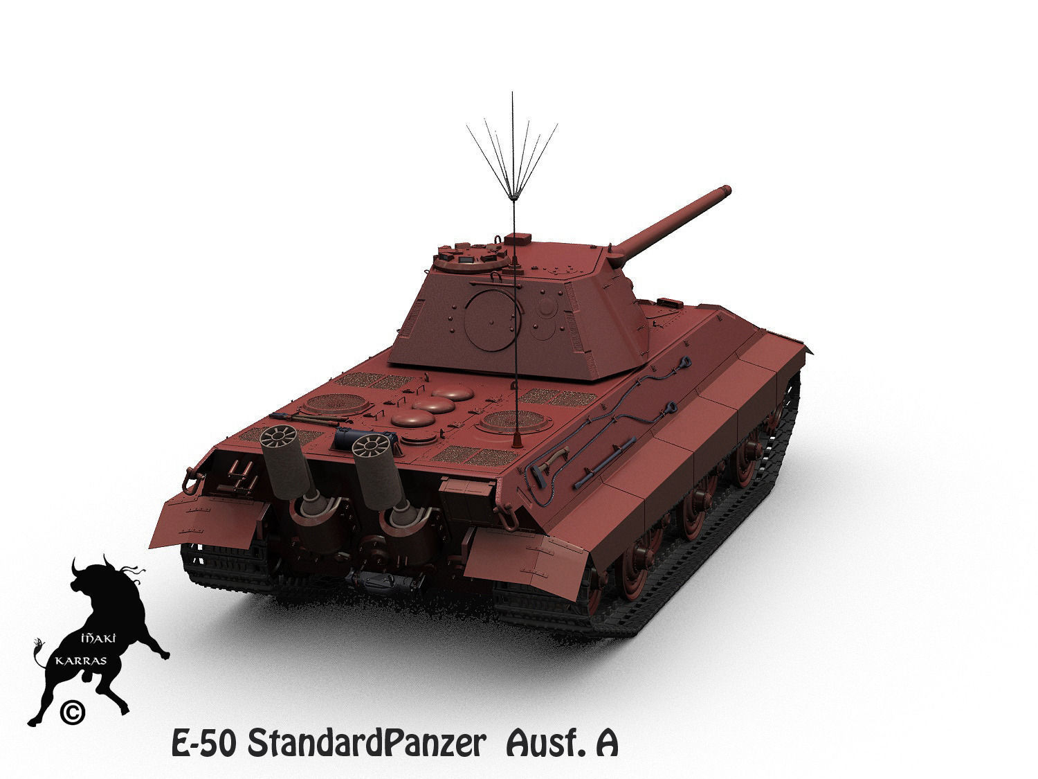 E-50 StandardPanzer Ausf A 3D Model MAX OBJ FBX | CGTrader.com
