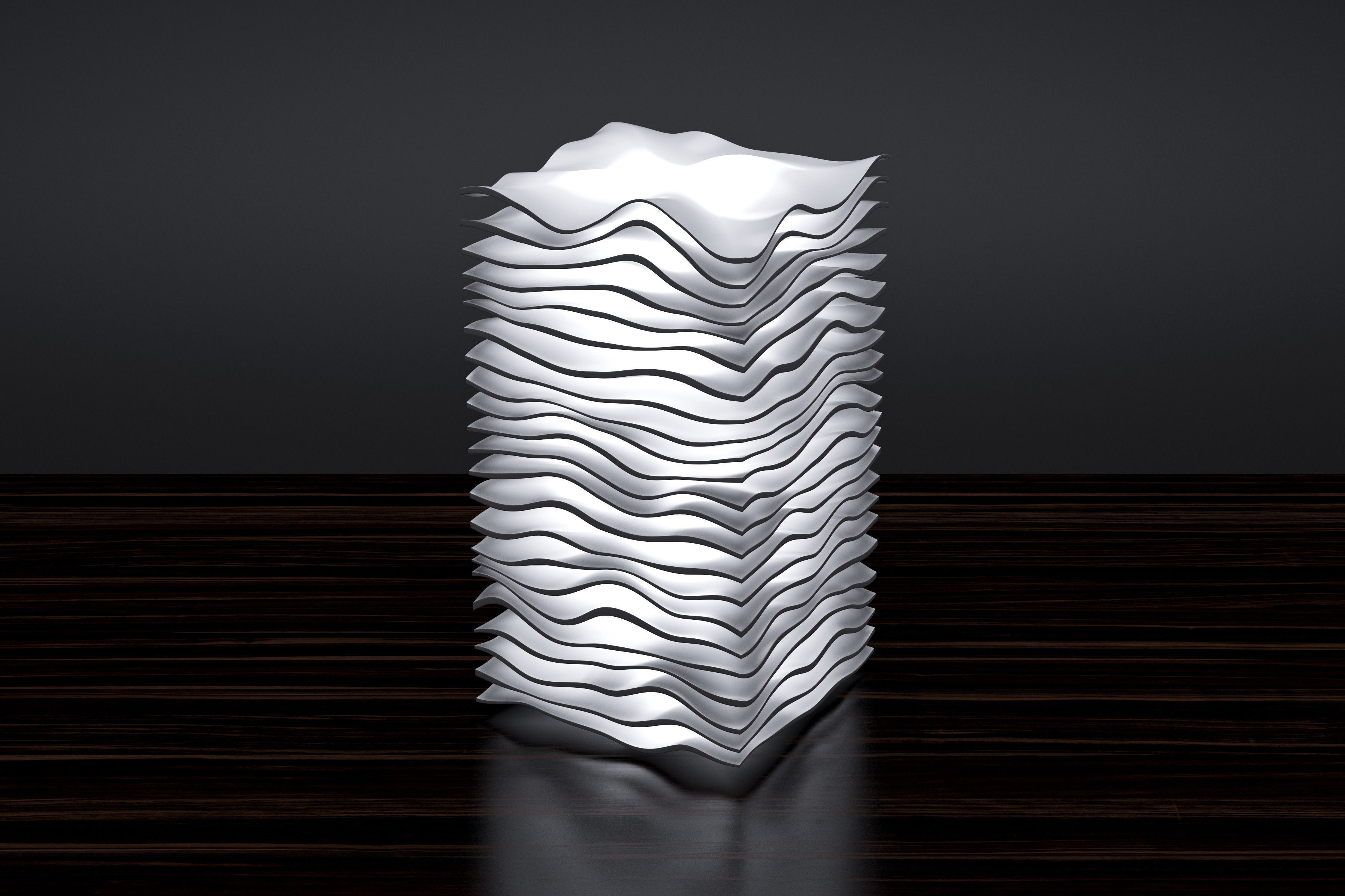 Generative design Wave lamp high quality version 3D model 3D printable ...