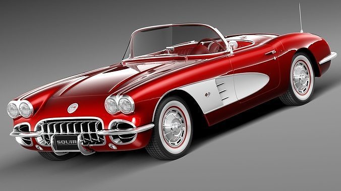 Chevrolet Corvette 1958 3D model | CGTrader