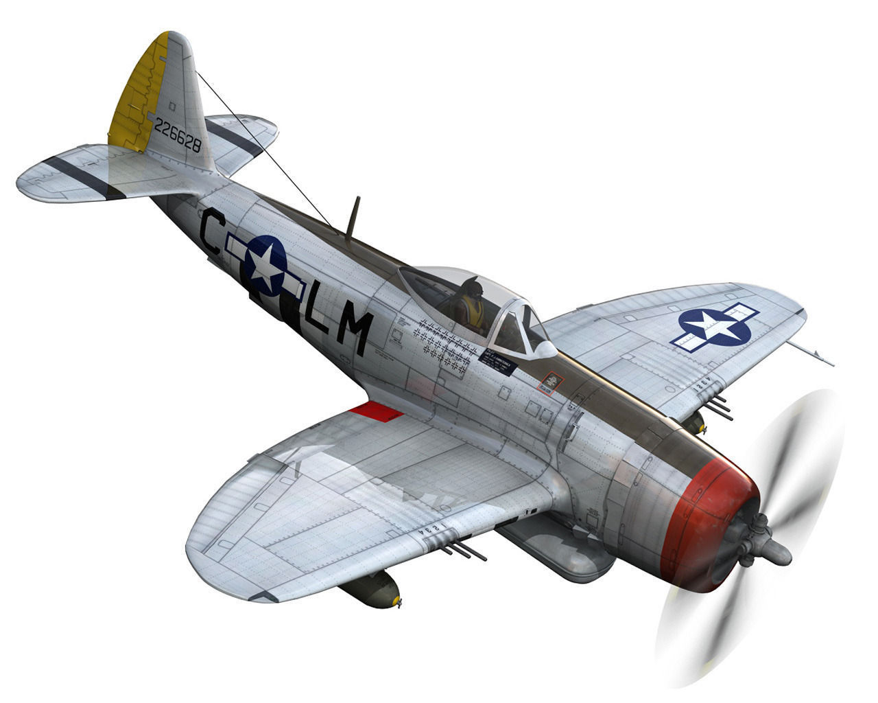 Republic P-47 Thunderbolt - Rozzie Geth II 3D model | CGTrader