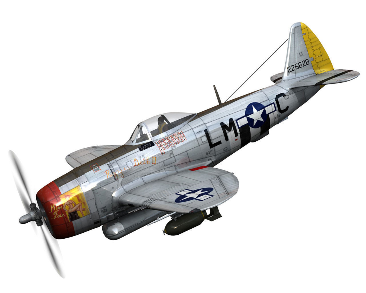 Republic P-47 Thunderbolt - Rozzie Geth II 3D model | CGTrader