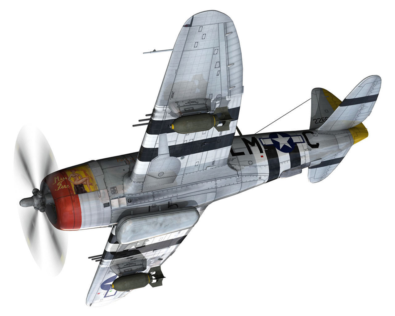 Republic P-47 Thunderbolt - Rozzie Geth II 3D model | CGTrader