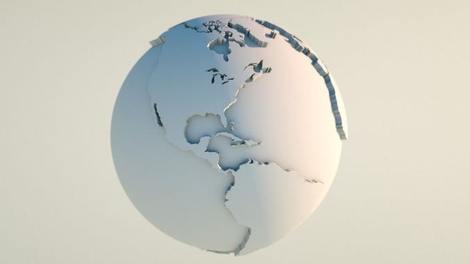 Earth 3D Model Globe illustration 3D Model Game ready .max .hrc .xsi ...