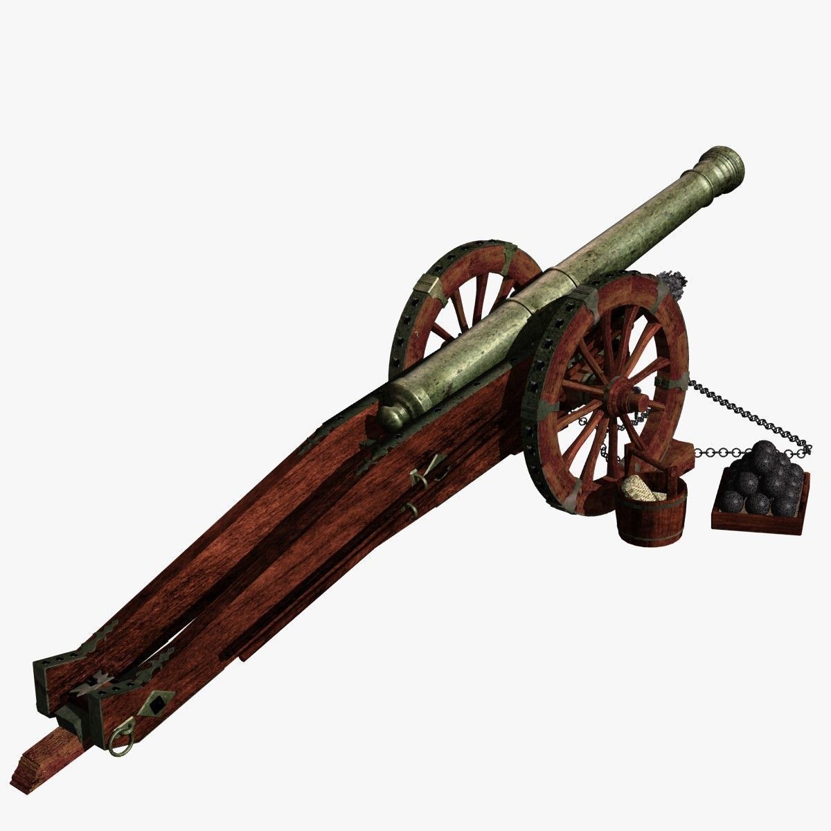 Venice Bronze Cannon XVII - XVIII Century - Culverin 3D model | CGTrader