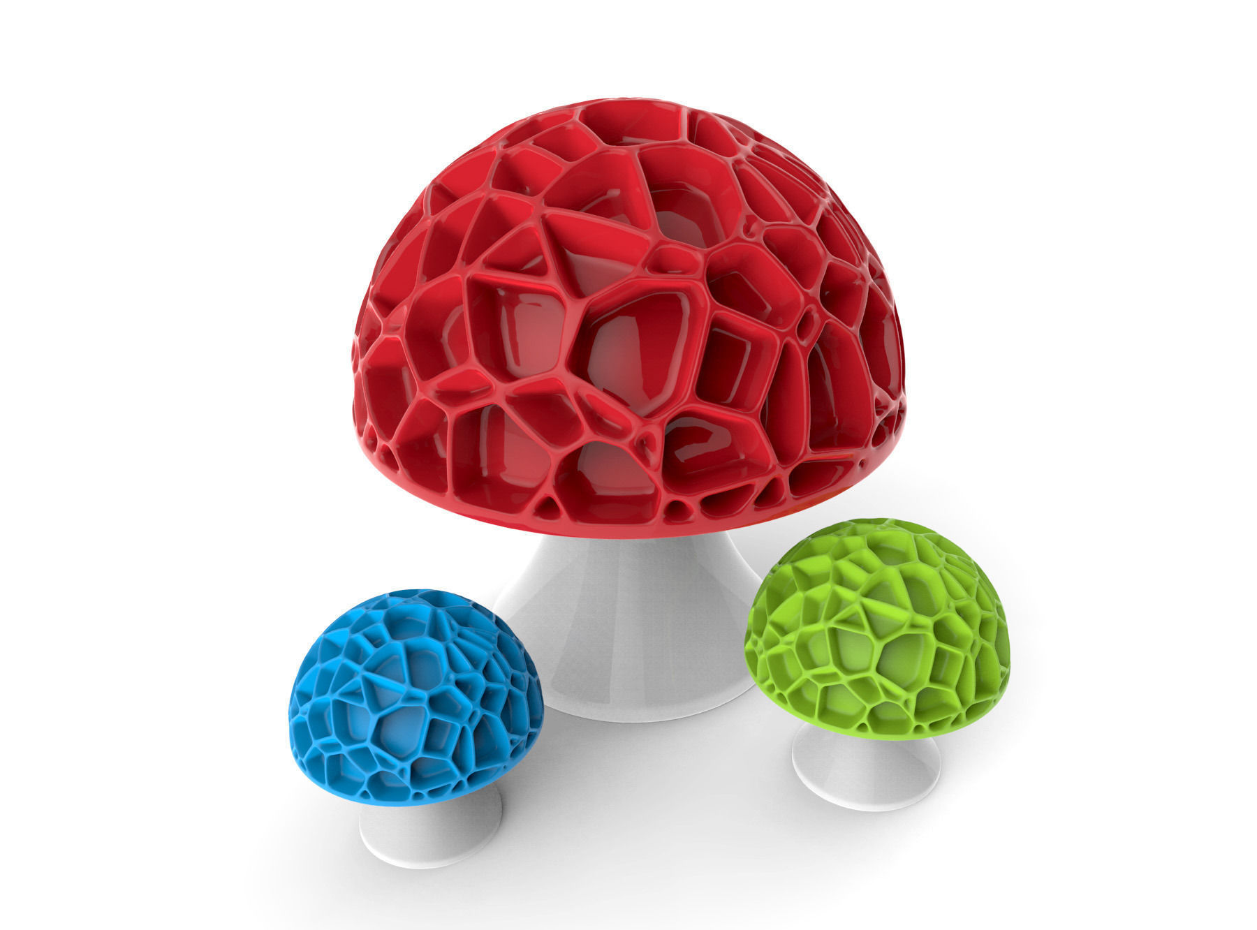 Generative design Voronoi mushroom lamp high quality version 3D model ...