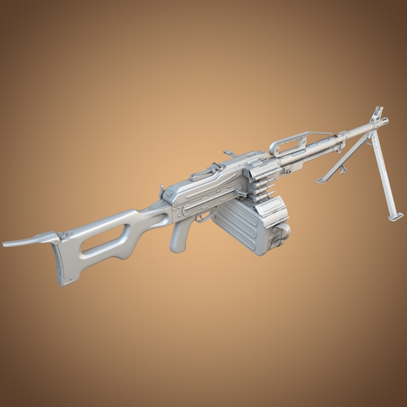 PKP Pecheneg Machine Gun 3D model | CGTrader