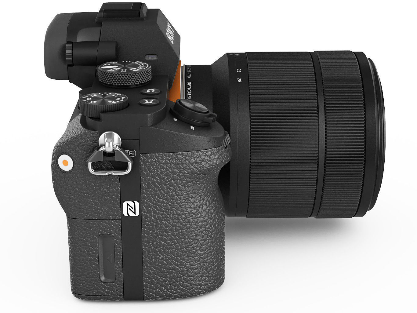 Sony Alpha 7 II with two lenses 3D Model MAX OBJ 3DS FBX C4D LWO LW LWS ...