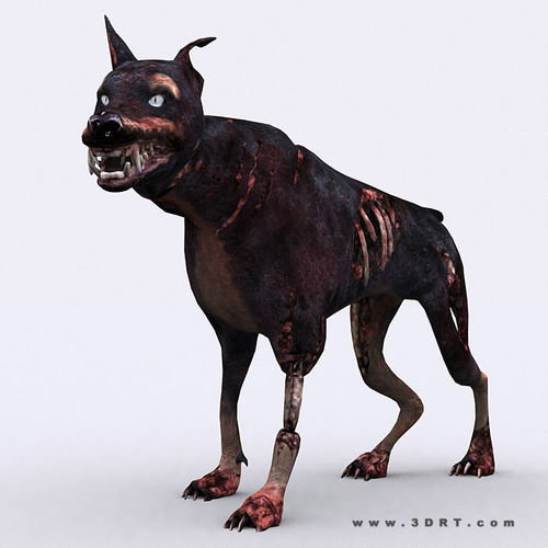 3D model 3DRT - Zombie Dogs VR / AR / low-poly rigged animated ...