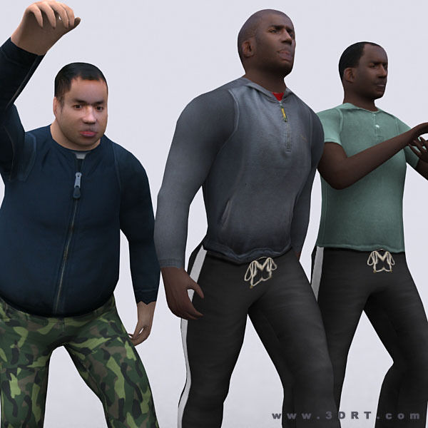 3D model 3DRT - Realpeople Males VR / AR / low-poly rigged animated ...