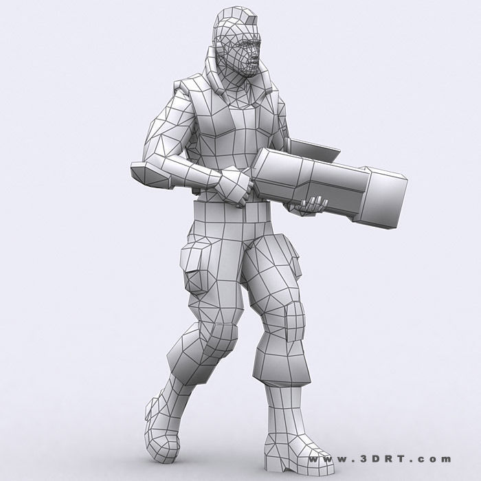 3D model 3DRT - Storm Troopers VR / AR / low-poly rigged animated ...