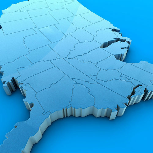USA Map 3D Model .max .obj .3ds .fbx .c4d - CGTrader.com