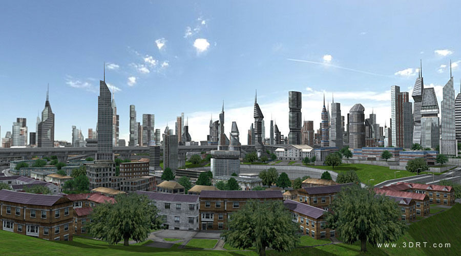 3D model 3DRT - Megacity Construction Kit VR / AR / low-poly | CGTrader