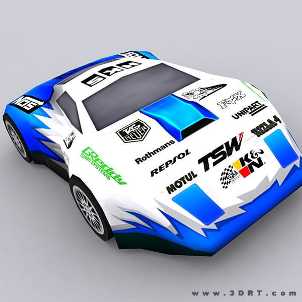 3D model 3DRT - Road Rush Speed Racers VR / AR / low-poly | CGTrader