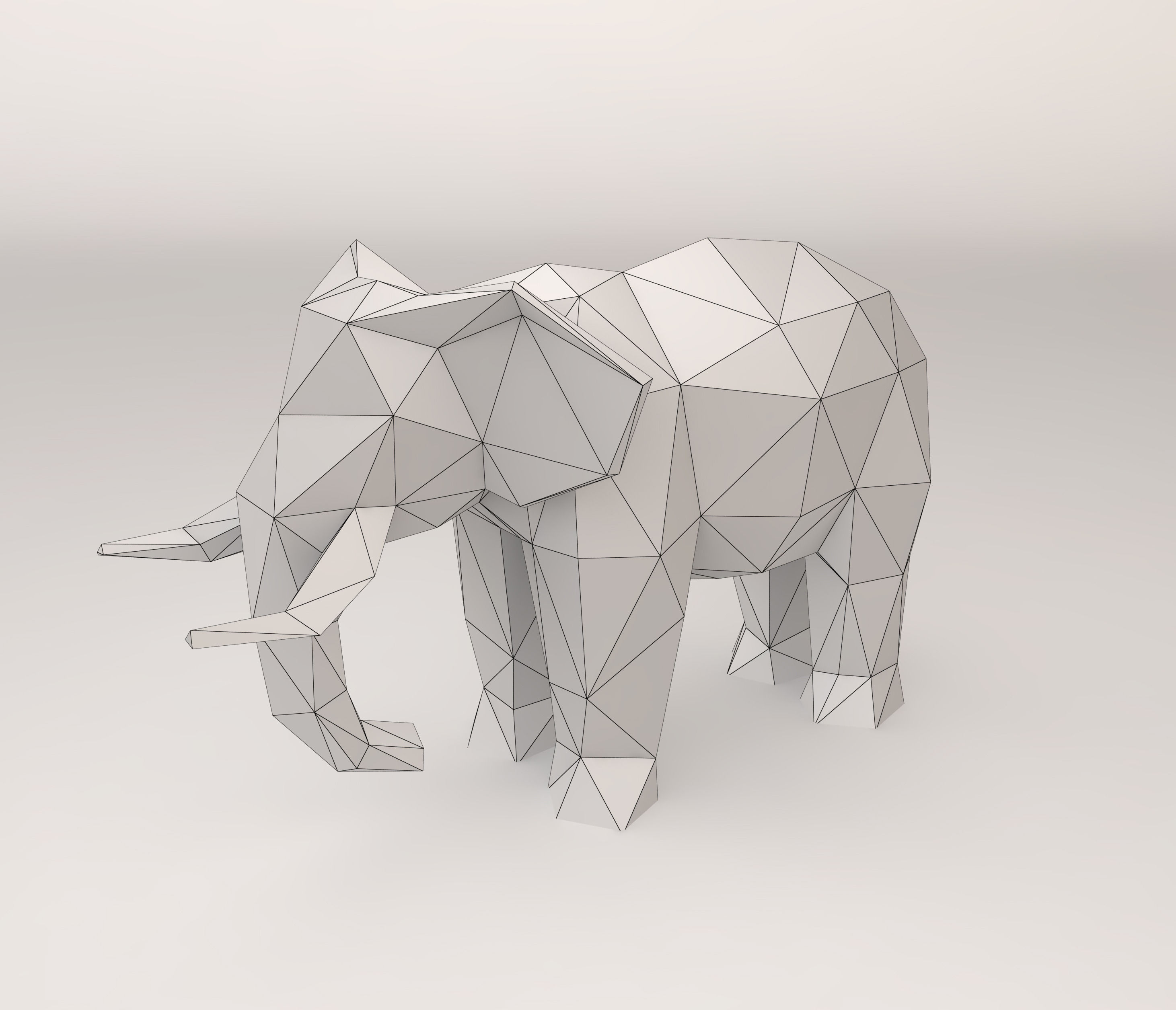 3D model Low Poly Elephant VR / AR / low-poly | CGTrader