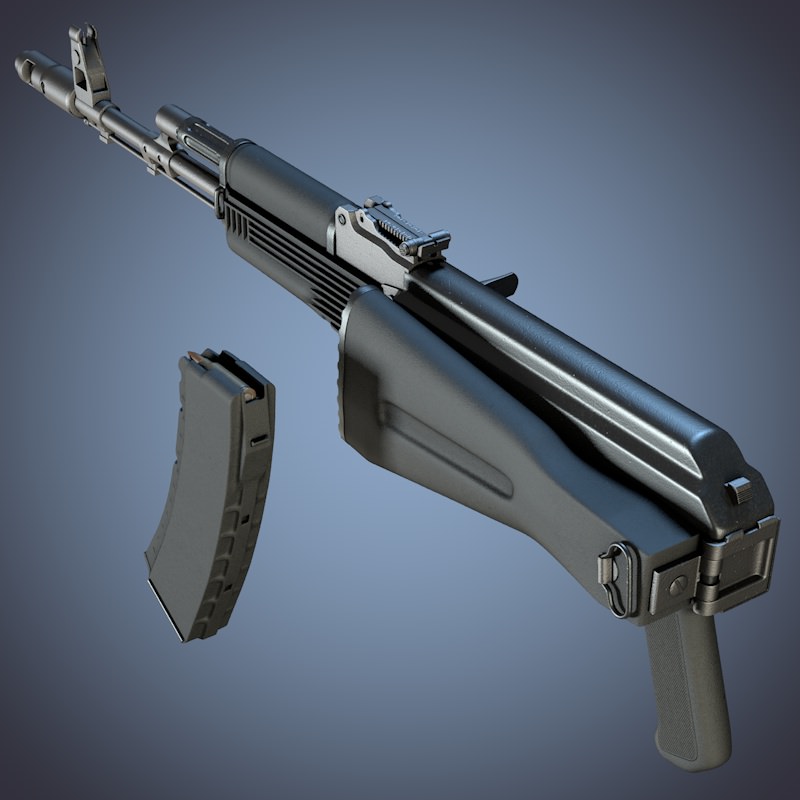 Kalashnikov AK-74M assault rifle 3D model | CGTrader