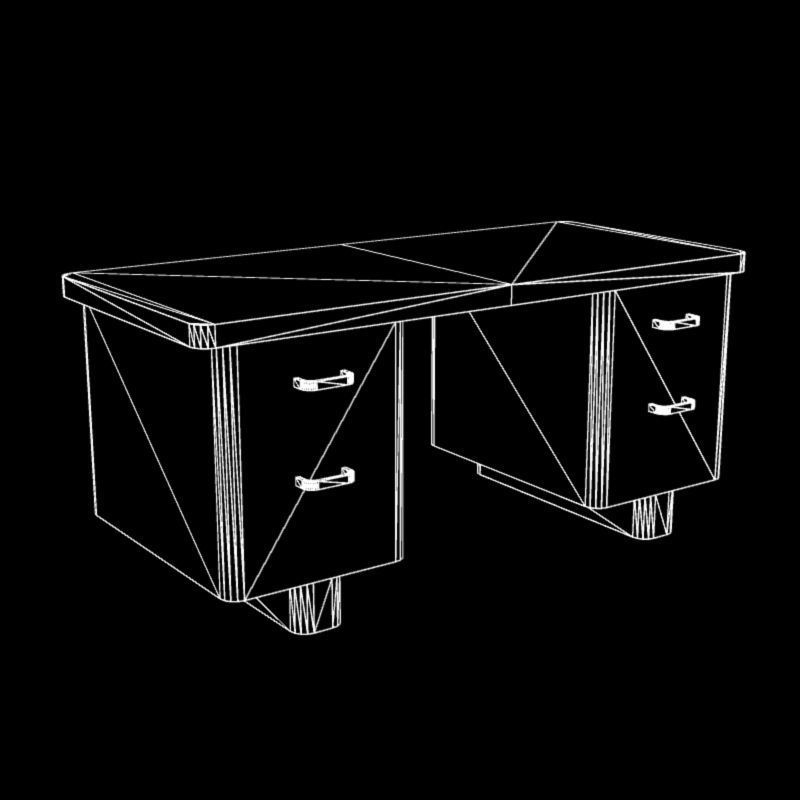 3D model Old Rusty Office Desk VR / AR / low-poly | CGTrader