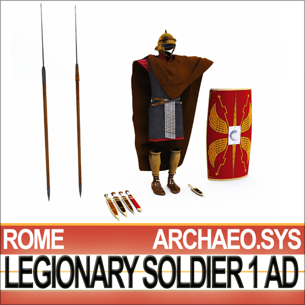 Ancient Rome Legionary Soldier Props Set 3D model | CGTrader