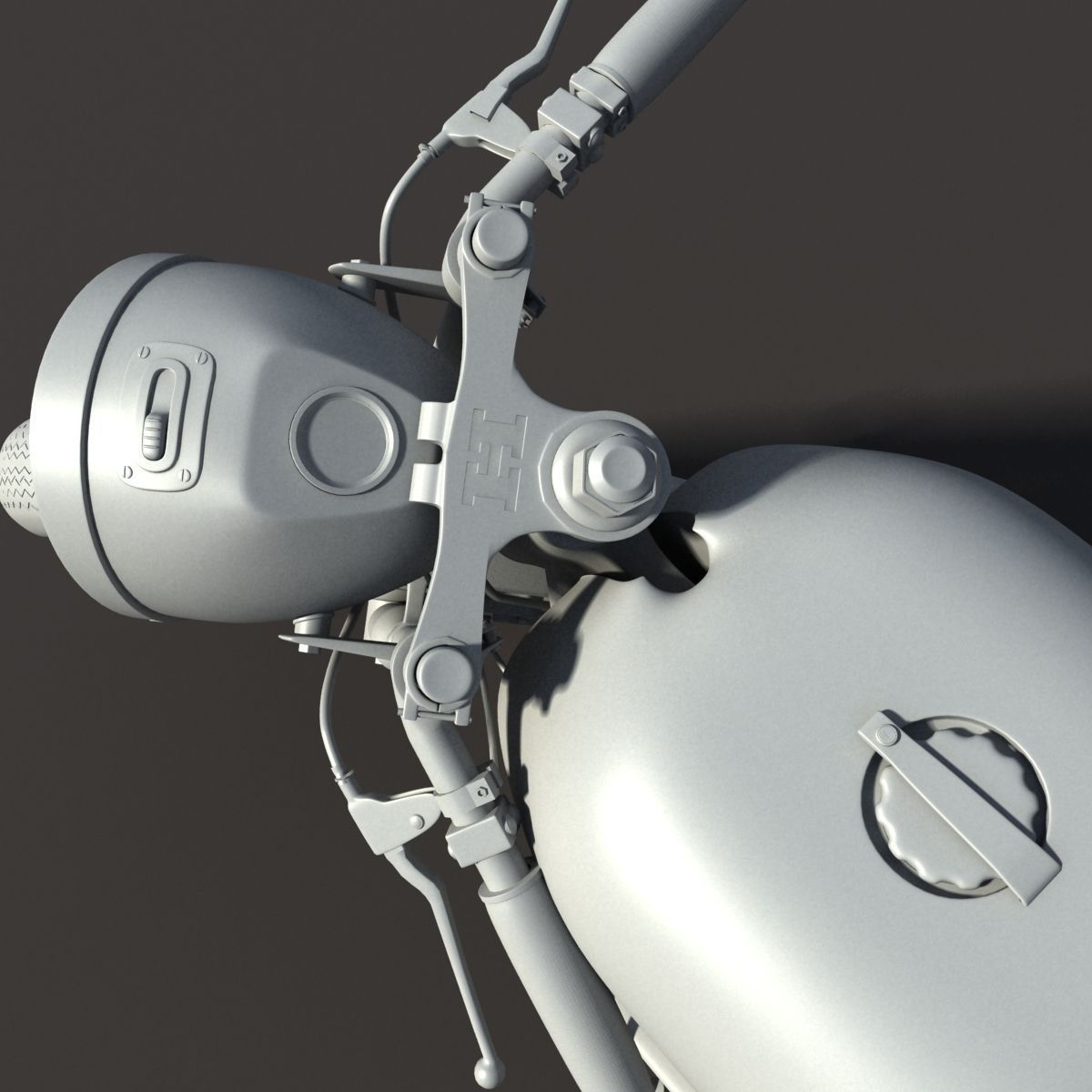 Cafe Racer Motorcycle 3D model rigged | CGTrader