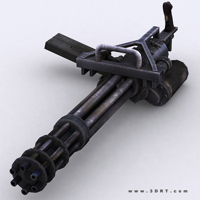 3D model 3DRT - Modern Firearms Animated - Minigun M134 VR / AR / low ...