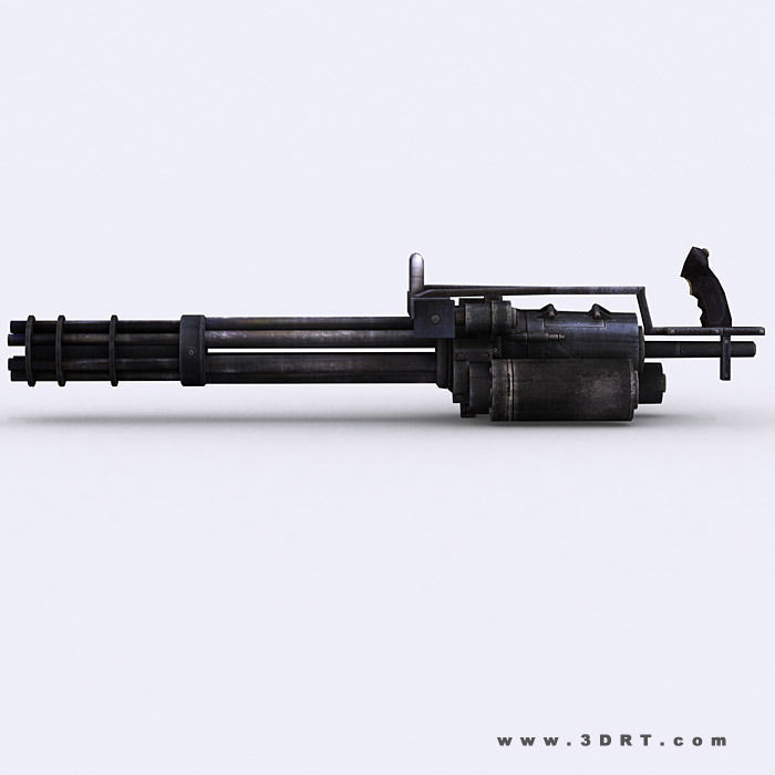 3D model 3DRT - Modern Firearms Animated - Minigun M134 VR / AR / low ...