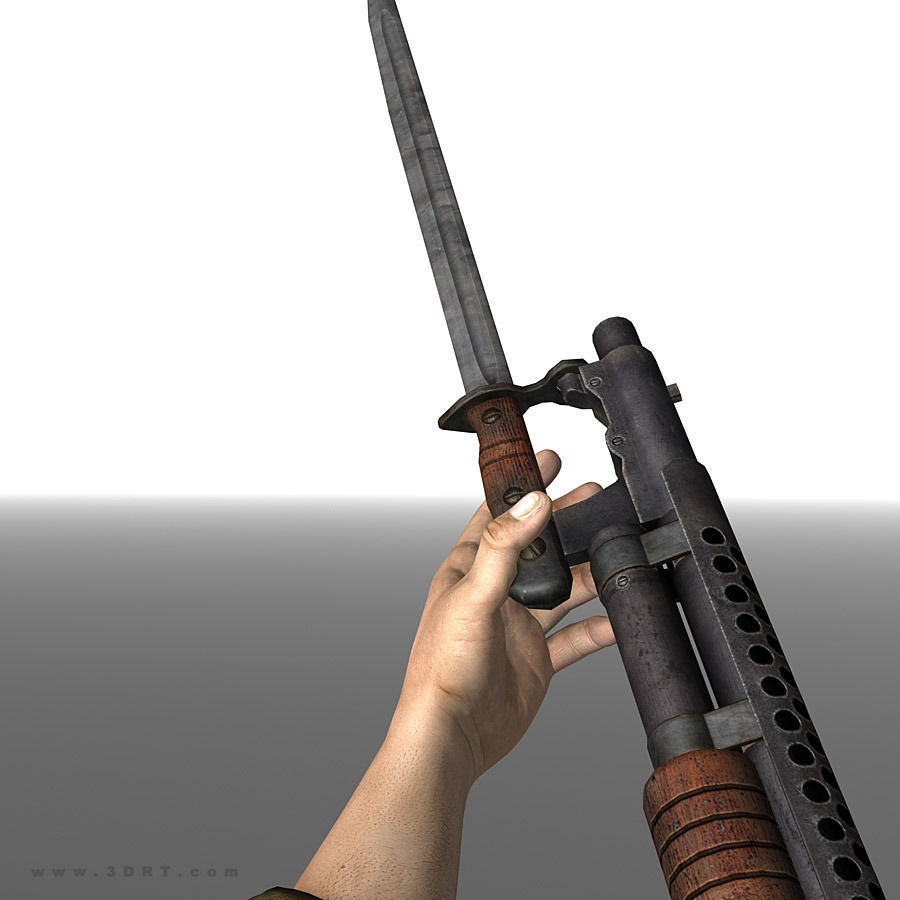3D model 3DRT - Modern Firearms Animated - Winchester m1897 VR / AR ...