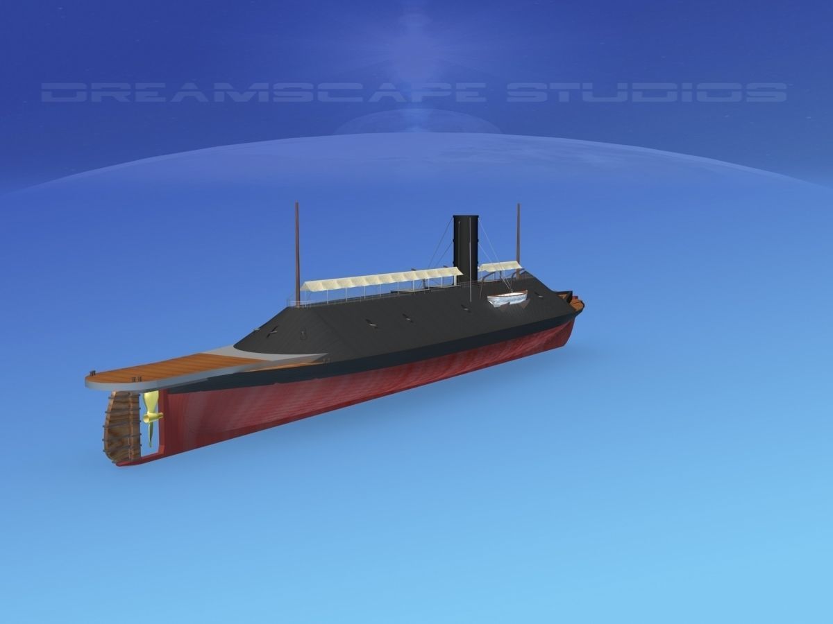 CSS Virginia Ironclad 3D model rigged | CGTrader