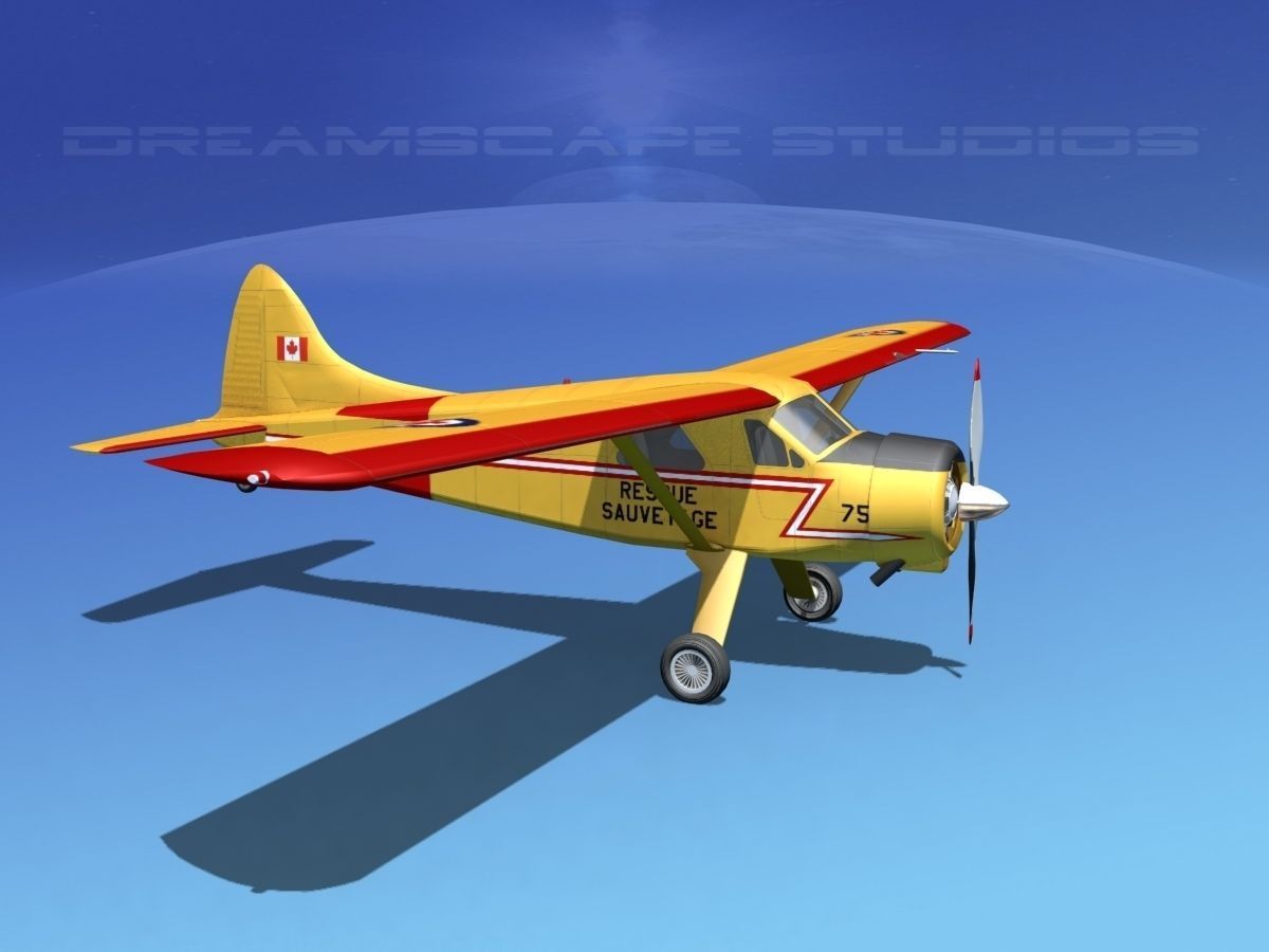 Dehaviland DH-2 Beaver RCAF 3D model rigged | CGTrader